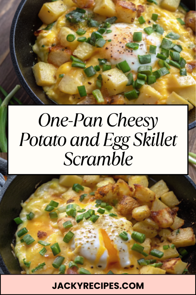 One-Pan Cheesy Potato and Egg Skillet Scramble - jacky's recipes